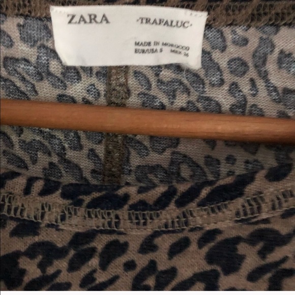 Zara | Tops | Zara Leopard Print Shirt | Poshmark